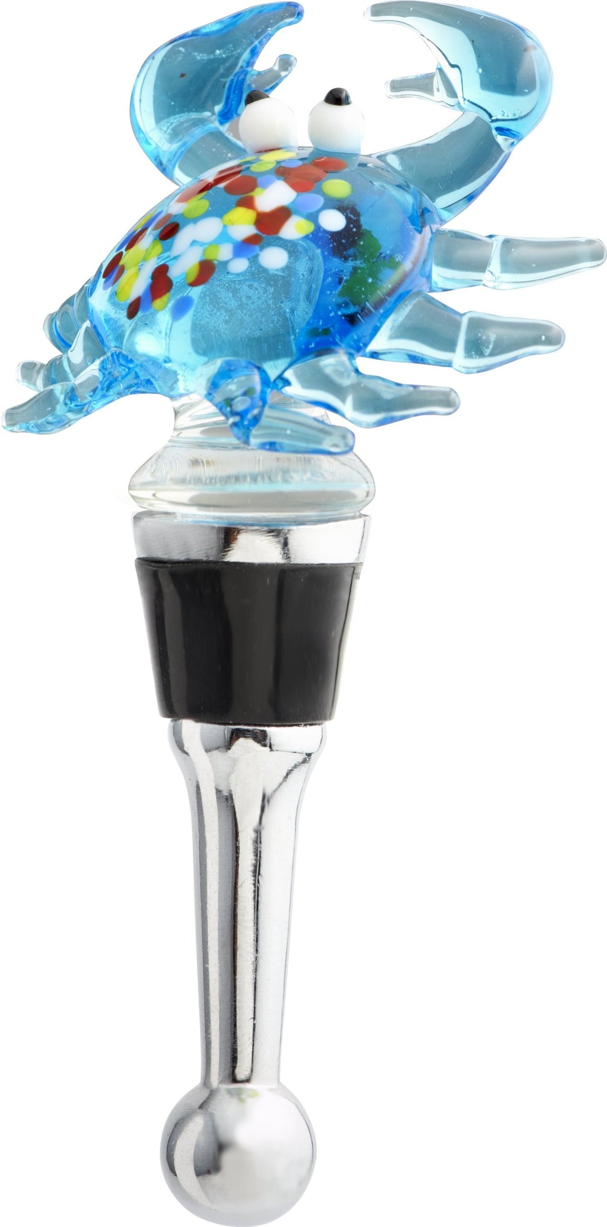 LS Arts Glass Blue Crab Bottle Stopper — The Bird Shed