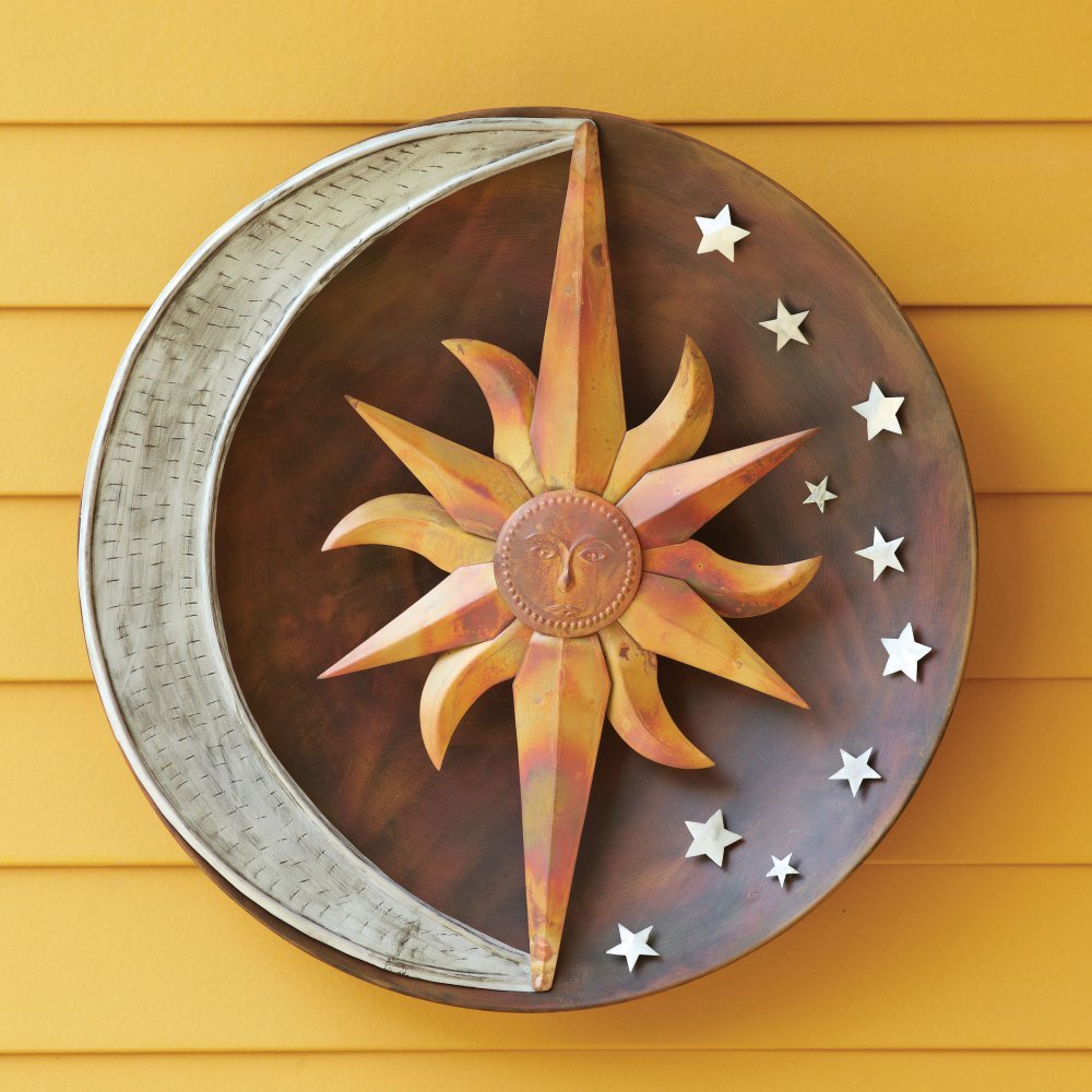 Celestial Flamed/Zinc Wall Disc 24 inch — The Bird Shed