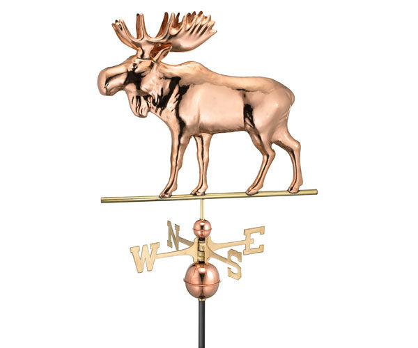 Moose Weathervane Polished Copper + Freight — The Bird Shed