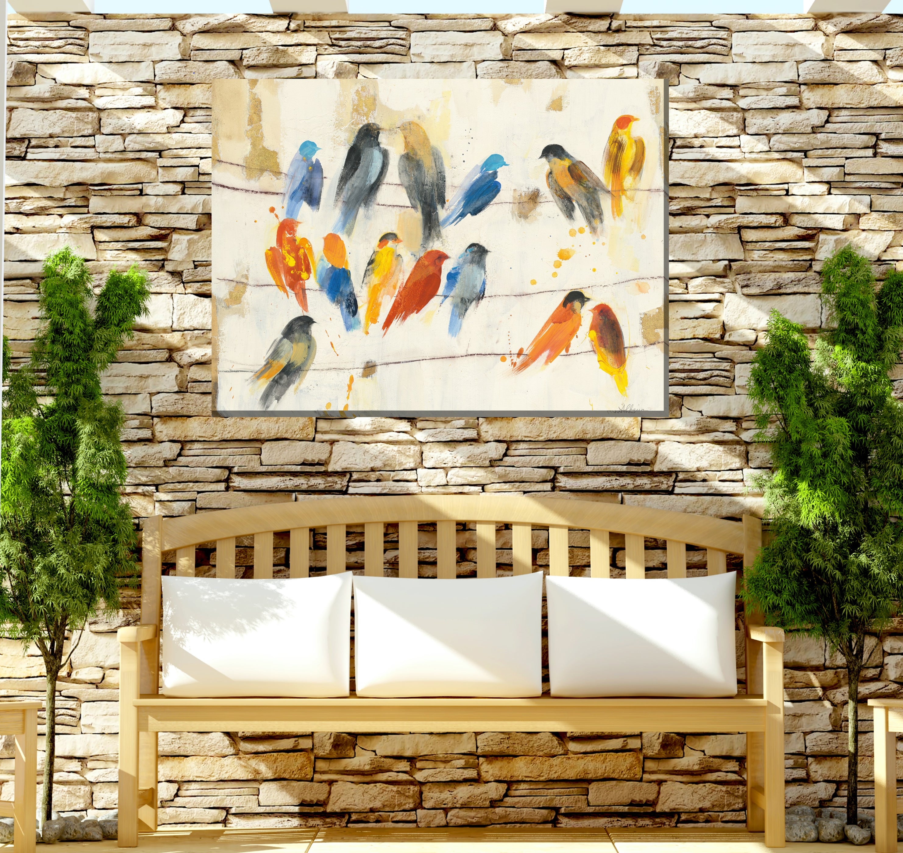 CHITTER CHATTER by West of the Wind | Waterproof Outdoor Wall Art — The ...